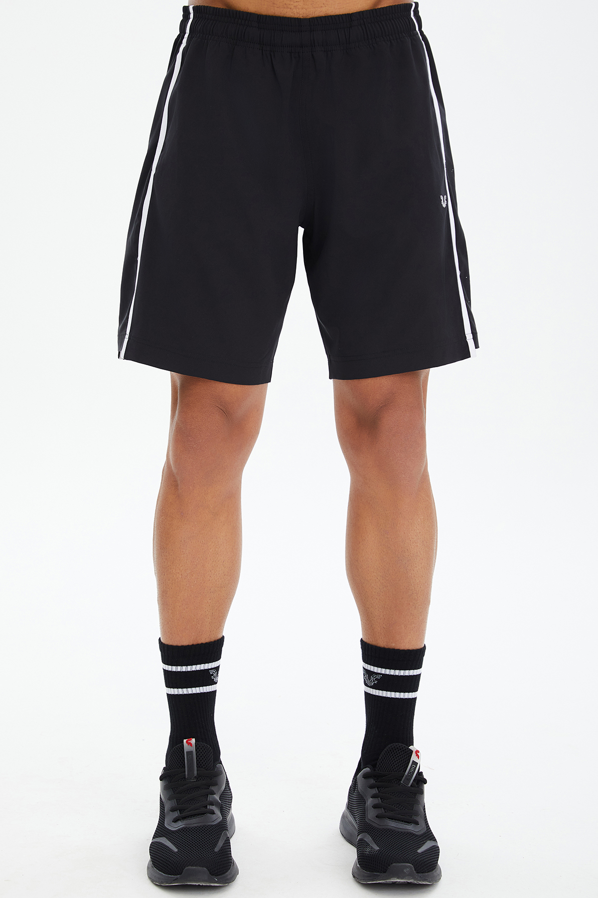 Erkek Siyah İnce Kumaş Hızlı Kuruyan Ter Tutmayan Antrenman Training ...